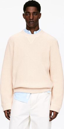 Arket Pullover Aus Baumwolle Und Leinen -Wei&szlig;