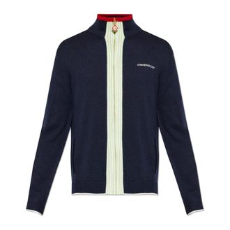 Casablanca Homme, Pulls, Bleu, Taille: XL Le Cardigan en Laine