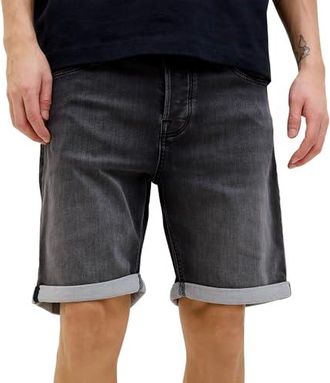 Jack & Jones Short pour Homme, Jean Noir, XL