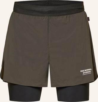Pas Normal Studios Pas Normal Studios 2-In-1-Laufshorts Balance gruen
