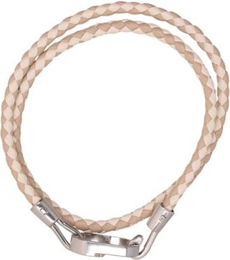 Dior unisex, Accessoires, Beige, Taille: L CD Icon Woven Leather Double Bracelet