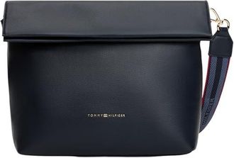 Tommy Hilfiger Th Logotape Med Crossover Aw0aw17692, Femme, Blue (Space Blue), Taille Unique