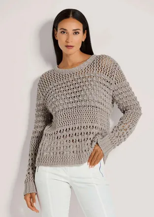 Madeleine Strickpullover Pullover mit Ajour-Muster