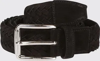 Tod's Ceinture en cuir su&eacute;d&eacute; avec boucle en m&eacute;tal