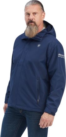 Ariat Mens Rebar Stormshell Waterproof Jacket Long Sleeve in Navy, Size X-Small, by Ariat