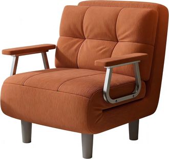 Generic 3-in-1 Schlafsessel Klappbett f&uuml;r Kleine R&auml;ume 5-Stufen R&uuml;ckenlehne, Atmungsaktiver Cordstoff, Faltbarer G&auml;stebett-Stuhl f&uuml;r Wohnung & Home-Office(Ora