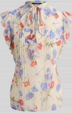 Lauren Ralph Lauren Shaped Fit Bluse mit Offizierskragen und materialgleicher Schluppe