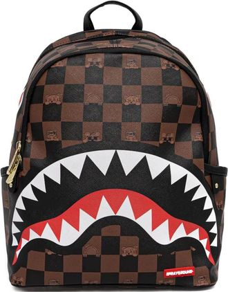 Sprayground sac à dos The Hideout Savage médium à carreaux - Marron