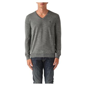 Polo Ralph Lauren Homme, Pulls, Gris, Taille: XL V-neck Tricots