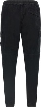 Stone Island Mens Black Cotton Cargo Pants