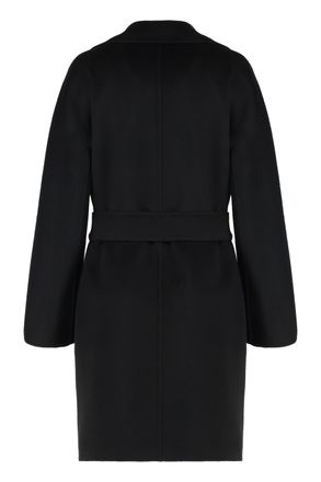 Max Mara Womens Wool And Cashmere Midi Coat Black
