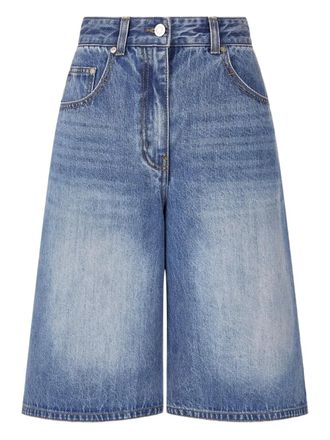 TOMBOY short en jean &agrave; taille haute - Bleu