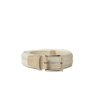 Orciani Cintura intrecciata stretch in tessuto - - Accessories - Herren - Wei&szlig; - 105 CM