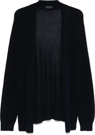 Roberto Collina Homme, Pulls, Bleu, Taille: M Navy Blue Ribbed Cuffs Sweater