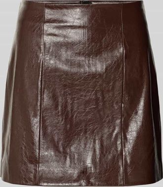 HUGO BOSS Regular Fit Mini-Rock in Lederoptik