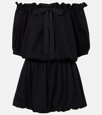 Patou Minikleid aus Baumwoll-Faille