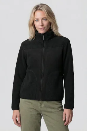 Alife And Kickin Fellimitatjacke Damen LysannAK T &Uuml;bergangsjacke, Jacke mit Stehkragen aus Teddyfleece und weichem Materialmix