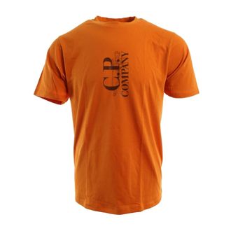 C.P. Company Rundhals-T-Shirt aus Baumwolle - - Tops - Herren - Orange - XL