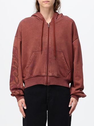 Diesel Relaxed-Fit Baumwoll-Kapuzenjacke mit K&auml;ngurutasche