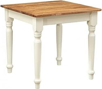 Biscottini International Tavolo da pranzo allungabile Ausziehbarer Tisch, Holz, Wei&szlig;, 80,5x80,5 cm
