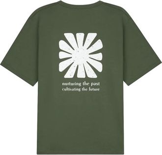 Kuyichi Herren vegan T-Shirt Liam Bedruckt Moosgr&uuml;n