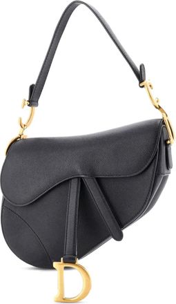 Dior Saddle Handbag Leather Medium shoulder bag - Schwarz