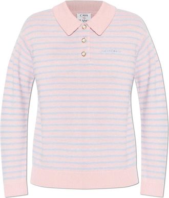 Casablanca Femme, Pulls, Rose, Taille: 38 FR Polo Col Roul&eacute; en Laine &agrave; Manches Longues