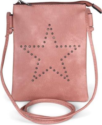 styleBREAKER Mini sacoche avec découpes en forme détoile, sac en bandoulière, sac à main, femmes 02012235, couleur:Vieux rose