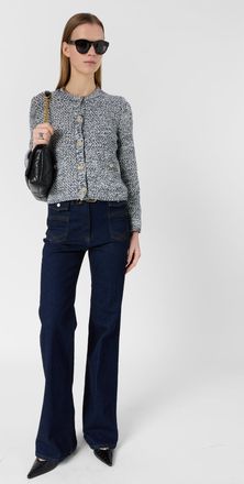 Gerard Darel Gilet chin&eacute; &agrave; boutons dor&eacute;s - LEORA - Marine