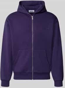 Review Relaxed Fit Sweatjacke aus Baumwoll-Mix mit Label-Detail