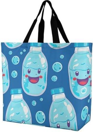 Generic Motif De Bouteille DEau Sac Fourre Tout L&eacute;ger Sacs Grand Sac &Agrave; Bandouli&egrave;re Pour Shopping Gym Voyage