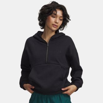 Under Armour Icon Fleece Hoodie mit.5-Zip f&uuml;r Damen Schwarz / Schwarz XXL