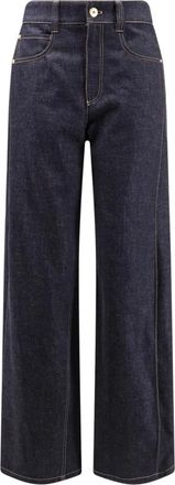 Brunello Cucinelli Femme, Jeans, Bleu, Taille: 38 FR Pantalon &Eacute;vas&eacute; Ample