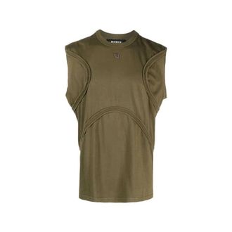 Misbhv Sleeveless Grunge Olive - - Tops - Herren - Gr&uuml;n - S