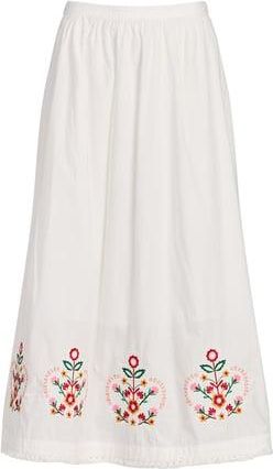 Louise Misha Jupe longue Paola &agrave; fleurs en coton