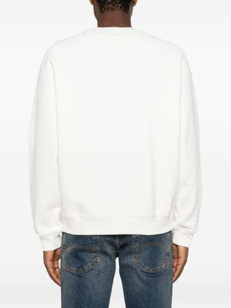 Emporio Armani Logo-Print Cotton Sweatshirt - White