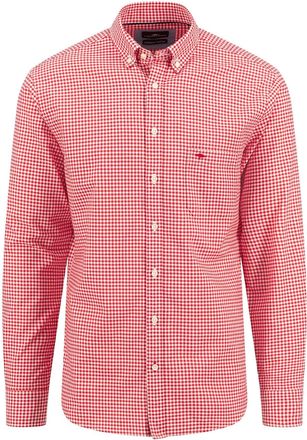 Fynch-Hatton Kariertes Hemd aus Baumwolle mit Button-Down-Kragen Poppy red/L