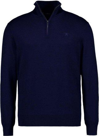 Hackett Herren Pullover blau Baumwolle unifarben