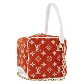 Louis Vuitton Pre-owned Vintage Monogram Denim Canvas Hand Bag - - Pre-owned - Damen - Orange - ONE SIZE