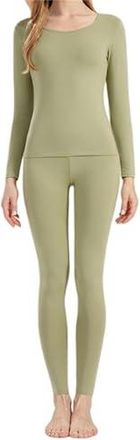 Generic Sous-vêtements thermiques ultra fins sans couture pour femme, ensemble de couches de base dhiver douces, couches de base amincissantes et élastiques, 
