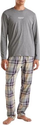 Benetton T- Shirt M/L 30964m017 Haut de Pijama, Gris, M Hommes