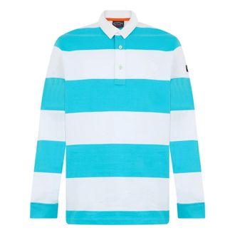 Paul & Shark Langarm Poloshirt - - Tops - Herren - Blau - L