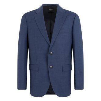 HUGO BOSS Einkn&ouml;pfiger Wollblazer - - Jackets - Herren - Blau - M