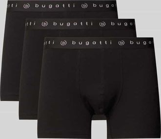 Bugatti Pants mit elastischem Logo-Bund im 3er-Pack