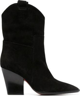 Santoni Femme, Chaussures, Noir, Taille: 36 EU Bottines en Cuir Noir