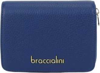 Braccialini Femme, Accessoires, Bleu, Taille: ONE Size Small Leather Wallet