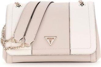 Guess Noelle II Convertible Xbody Flap Bag Cream White/Taupe
