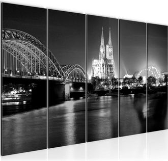 Runa Art Bild Köln Wandbilder auf Vlies Leinwand 5 Teilig Wanddekoration Wohnzimmer Schlafzimmer 602656c
