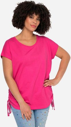 Angel Of Style T-Shirt T-Shirt oversized Rundhals seitliche Raffungen