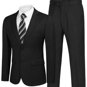 Generic Costume 2 pièces à double boutonnage pour homme - Pour affaires, mariage, bal de fin dannée, smoking, 25, S